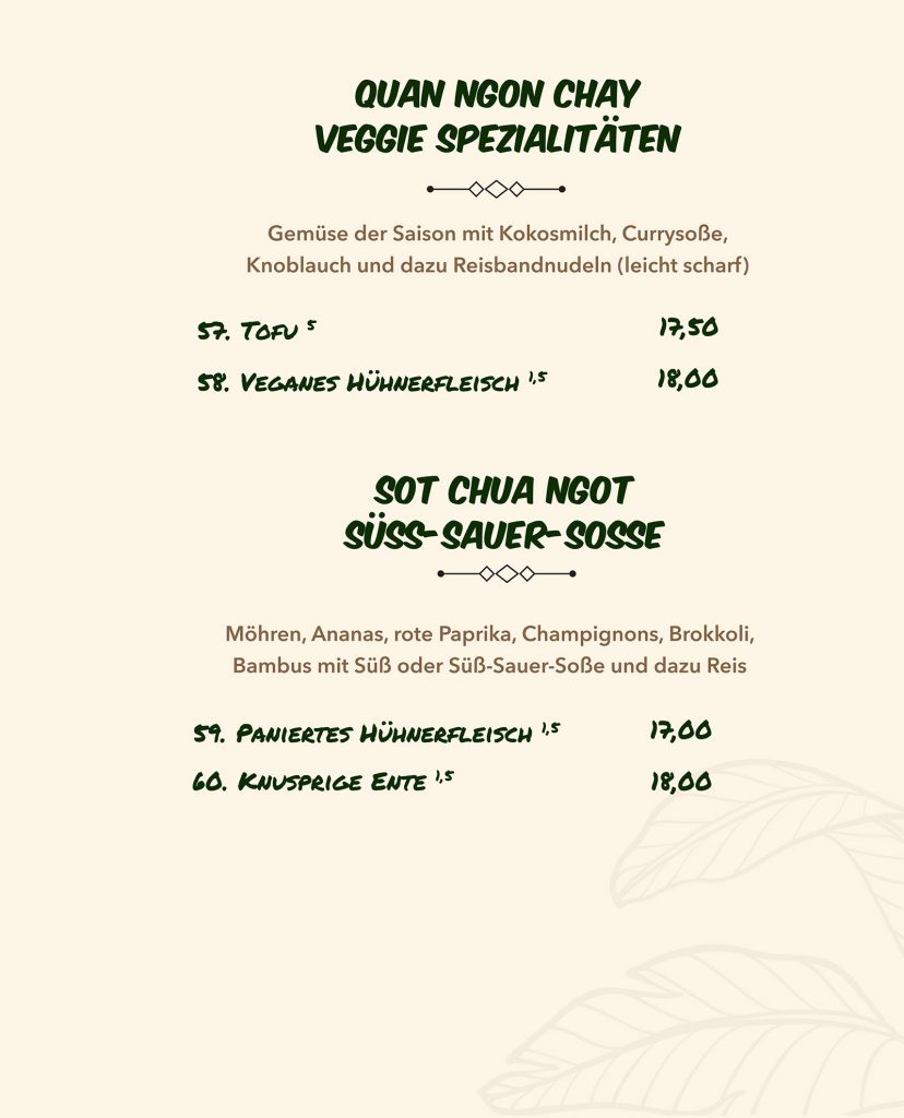 Menu - Quan Ngon
