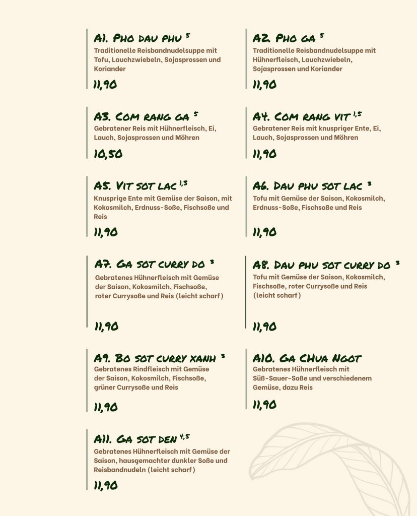 Menu - Quan Ngon