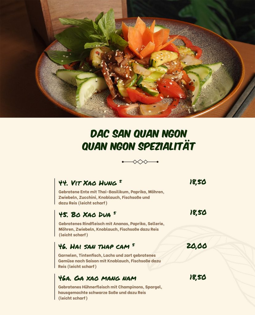 Menu - Quan Ngon